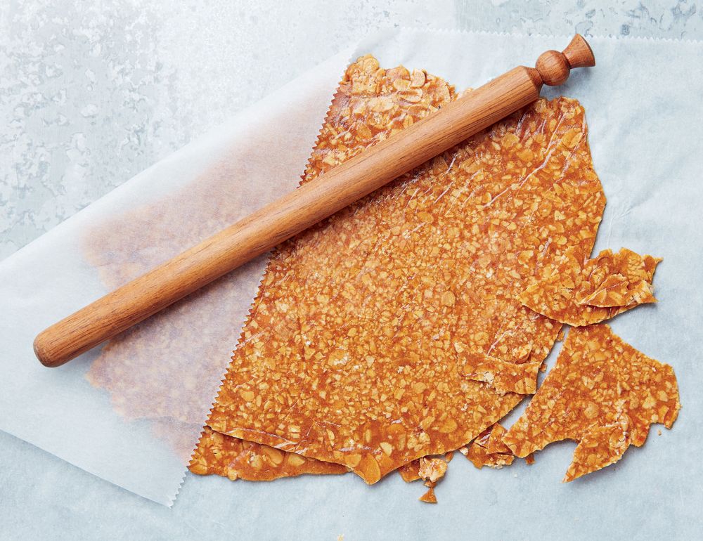 Smoky almond brittle from Savour: Salads for all Seasons by Peter Gordon