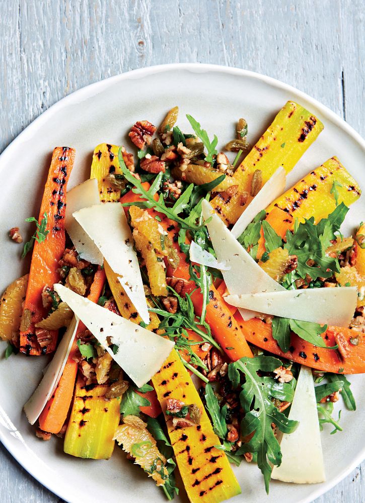 Grilled carrots, manchego, orange, agave, pecans and sultanas from ...
