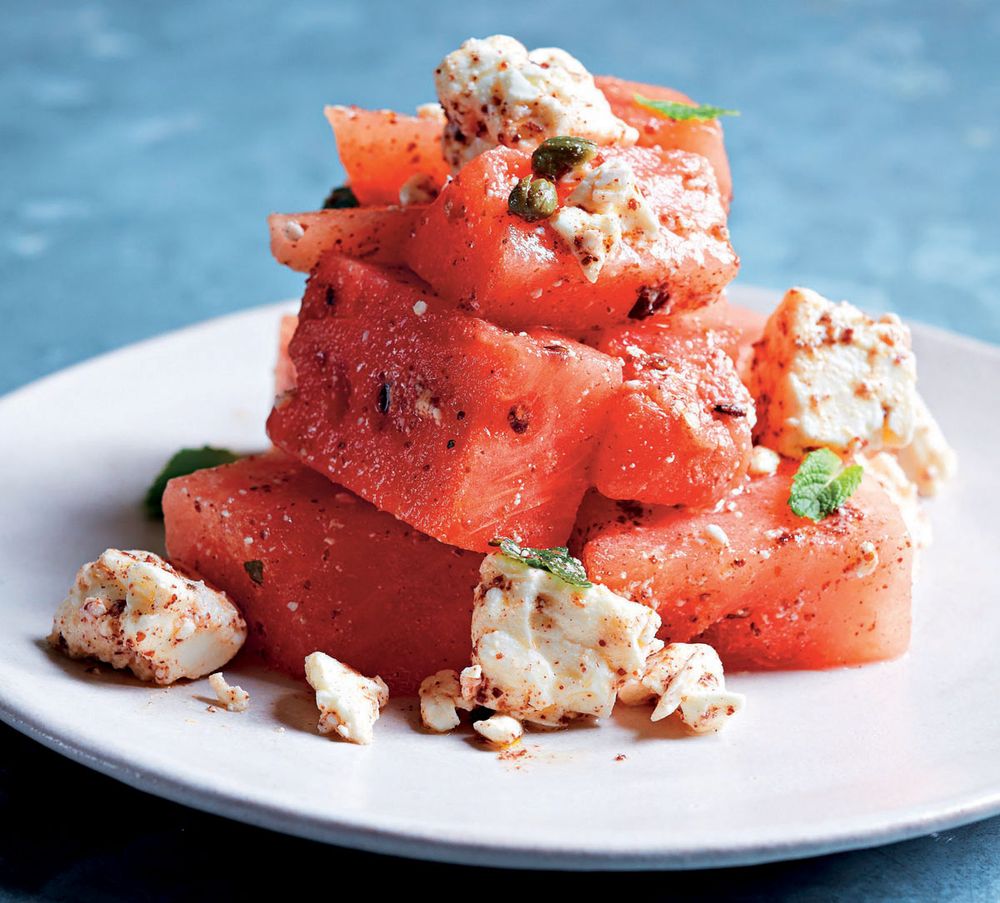 Watermelon and feta with sumac and capers from Savour: Salads for all ...