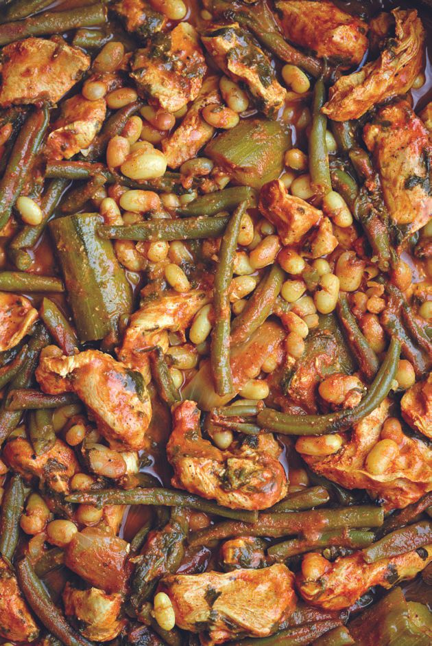 Chicken and Haricot Bean Stew from Sababa by Tal Smith