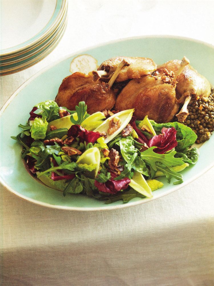 Confit Duck Leg Salad with Lentils & Fried Walnuts from Salades by ...