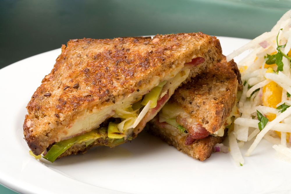 Grilled White Cheddar, Bacon and Leek Sandwich from Sandwiches of the ...