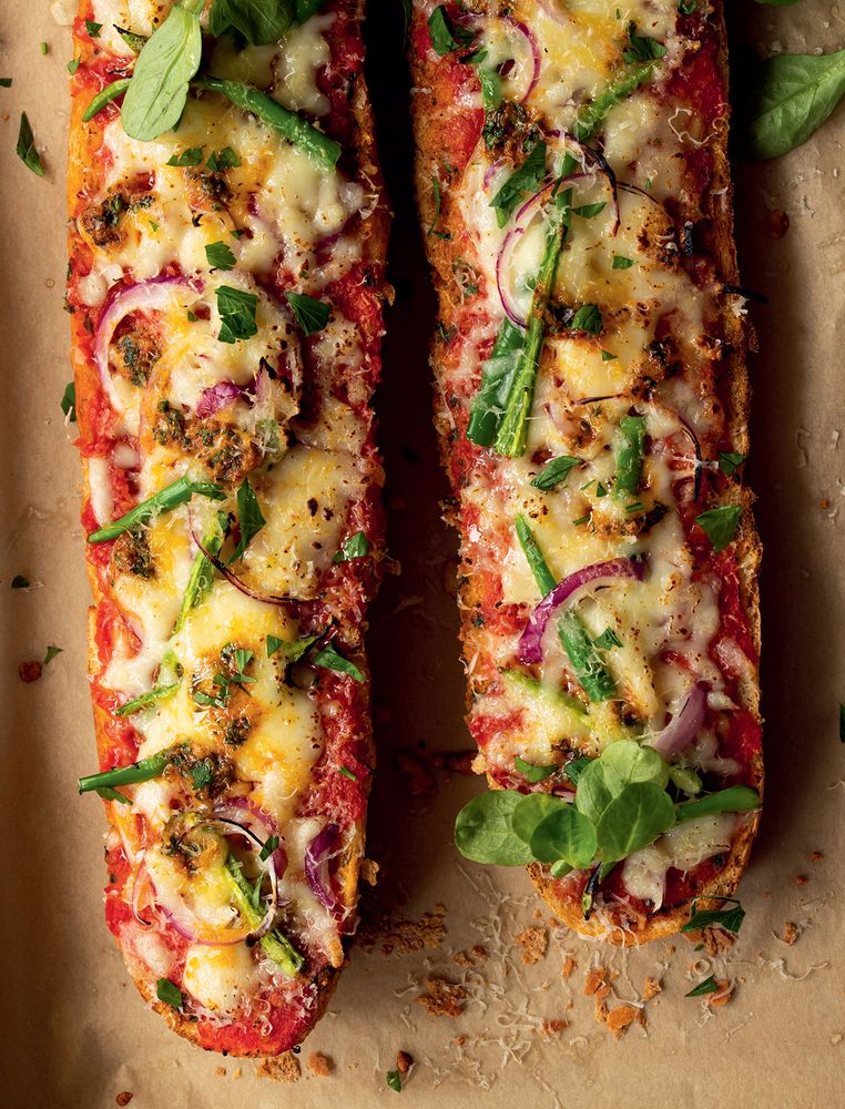 Desi-inspired French Bread Pizza from Sanjana Feasts: Modern vegetarian ...
