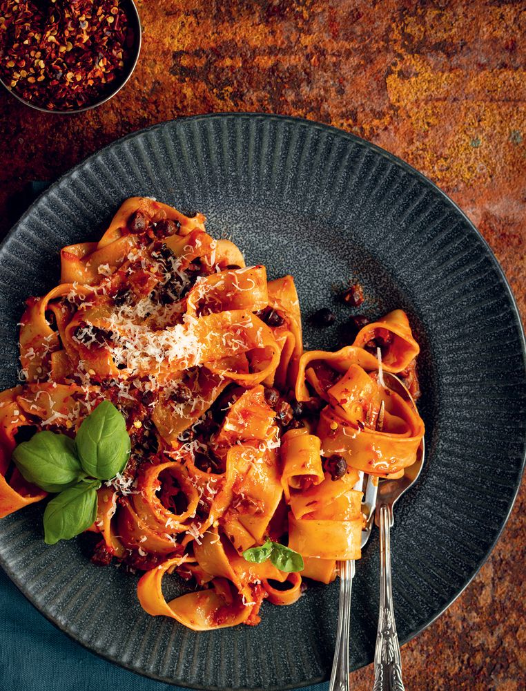 Black Chickpea ‘Bolognese’ from Sanjana Feasts: Modern vegetarian and ...