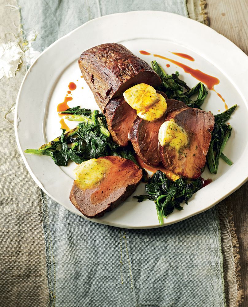 Fillet of Beef with Turnip Tops. Bottarga Butter and Red Wine Sauce ...