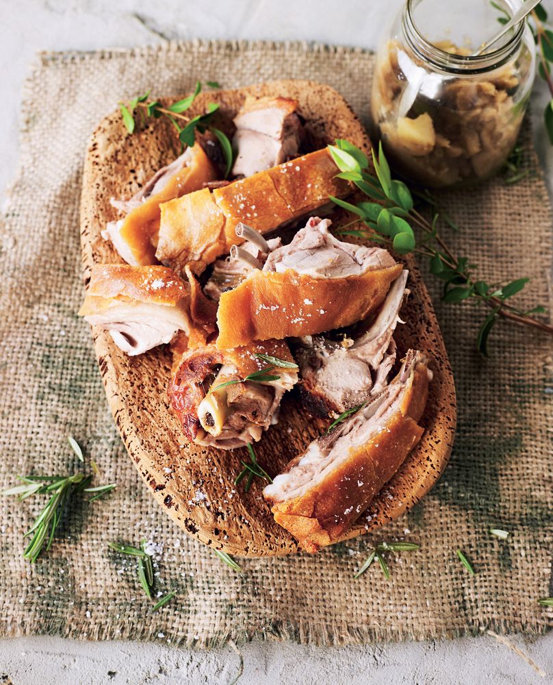 Oven-roasted Suckling Pig with Scented Apple Sauce from A Sardinian ...