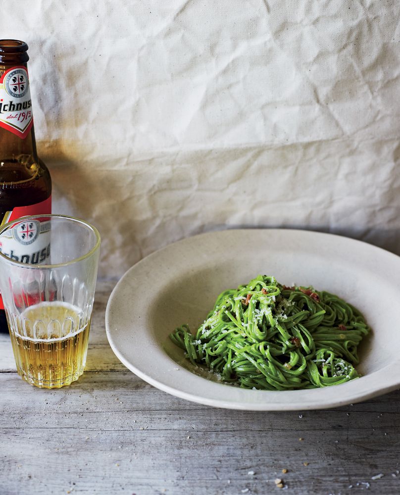 Nettle Tagliolini with Pecorino, Black Pepper and Cured Pork Cheek from ...