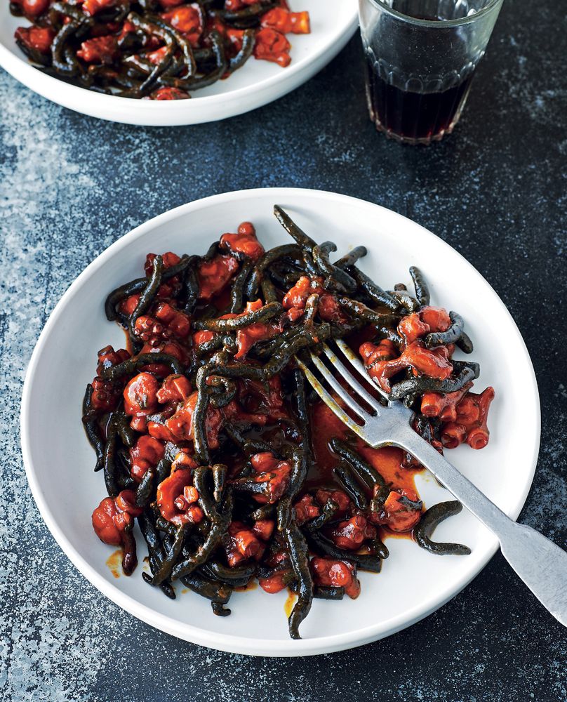 Lombrichi Pasta with Octopus Sauce from A Sardinian Cookbook by ...