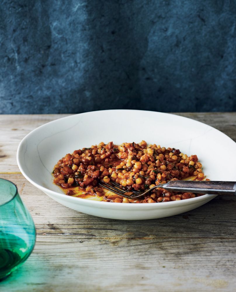 Fregola Cooked Risotto-style with Seafood Sauce from A Sardinian ...