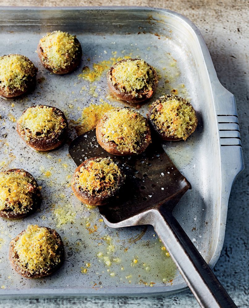 Baked Mushrooms with Bread and Cured Pork Cheek from A Sardinian ...