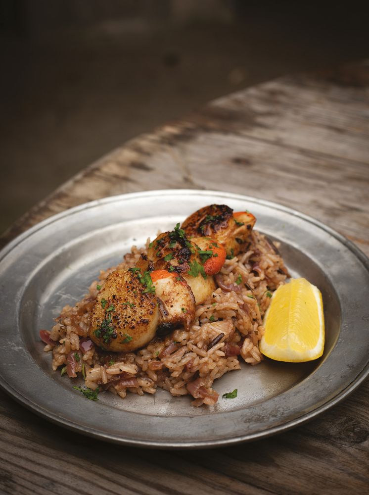 Pan-fried Scallops with Caramelised Red Onion and Wild Rice from The ...