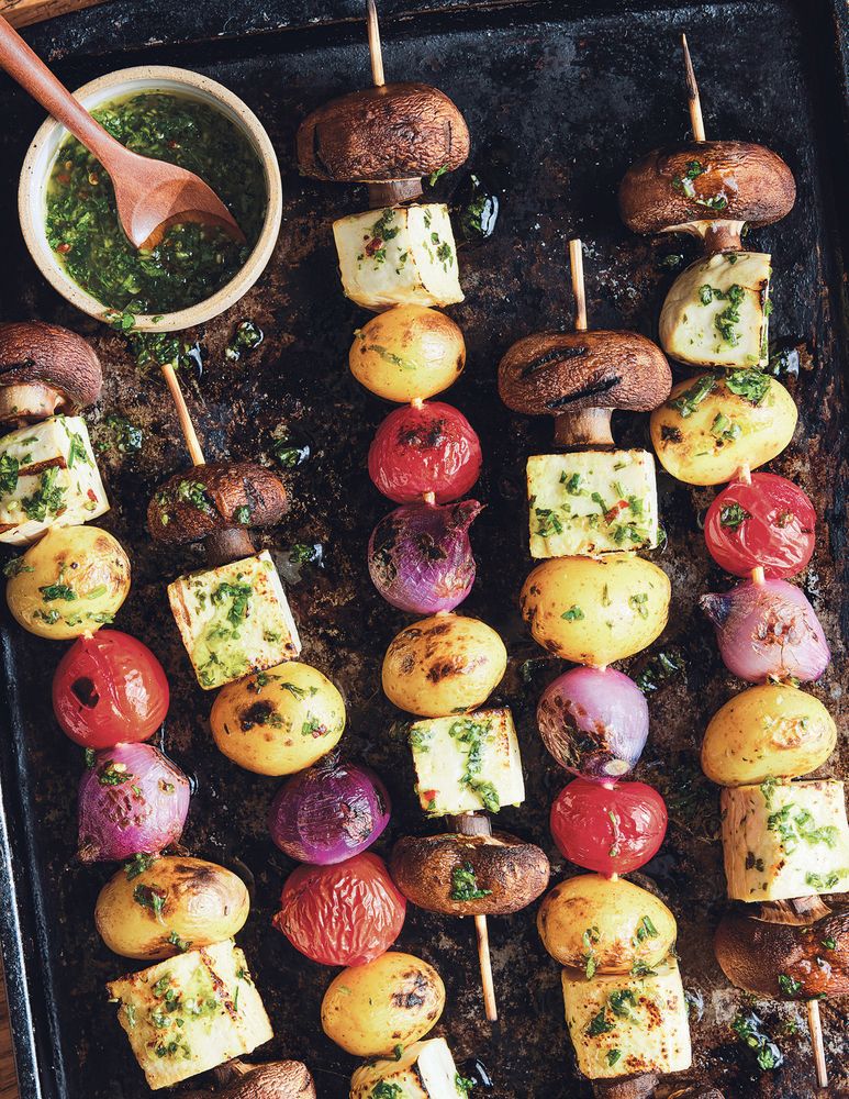 Tofu & Vegetable Brochettes with Chimichurri from Seasons of Greens: A ...