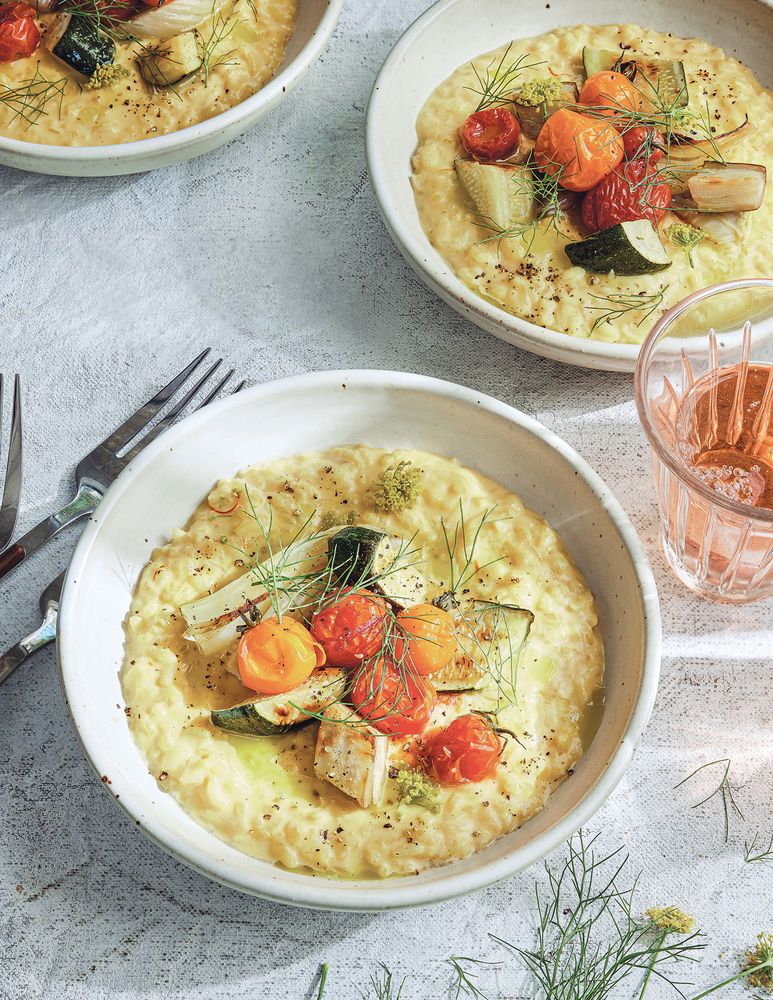 Saffron Goat Cheese Risotto from Seasons of Greens: A Collection of New ...