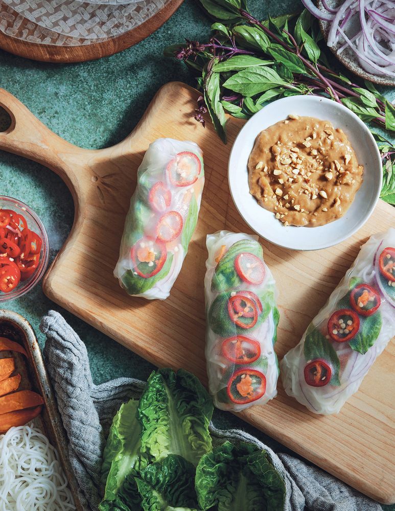 Fresh Spring Rolls with Sweet Potato from Seasons of Greens: A ...