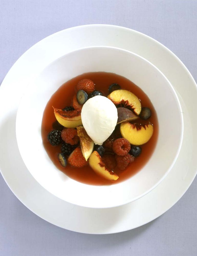Minestrone of Fresh Fruits with Mascarpone Sorbet from Season to Taste ...