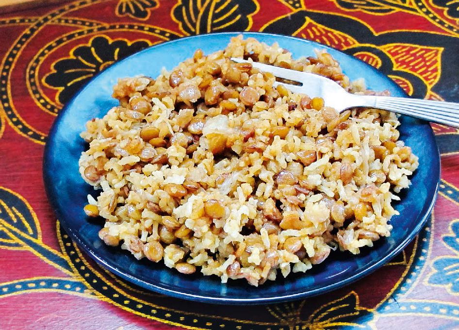 Syrian Lentils & Rice from Silk Road Vegetarian: Vegan, Vegetarian and ...