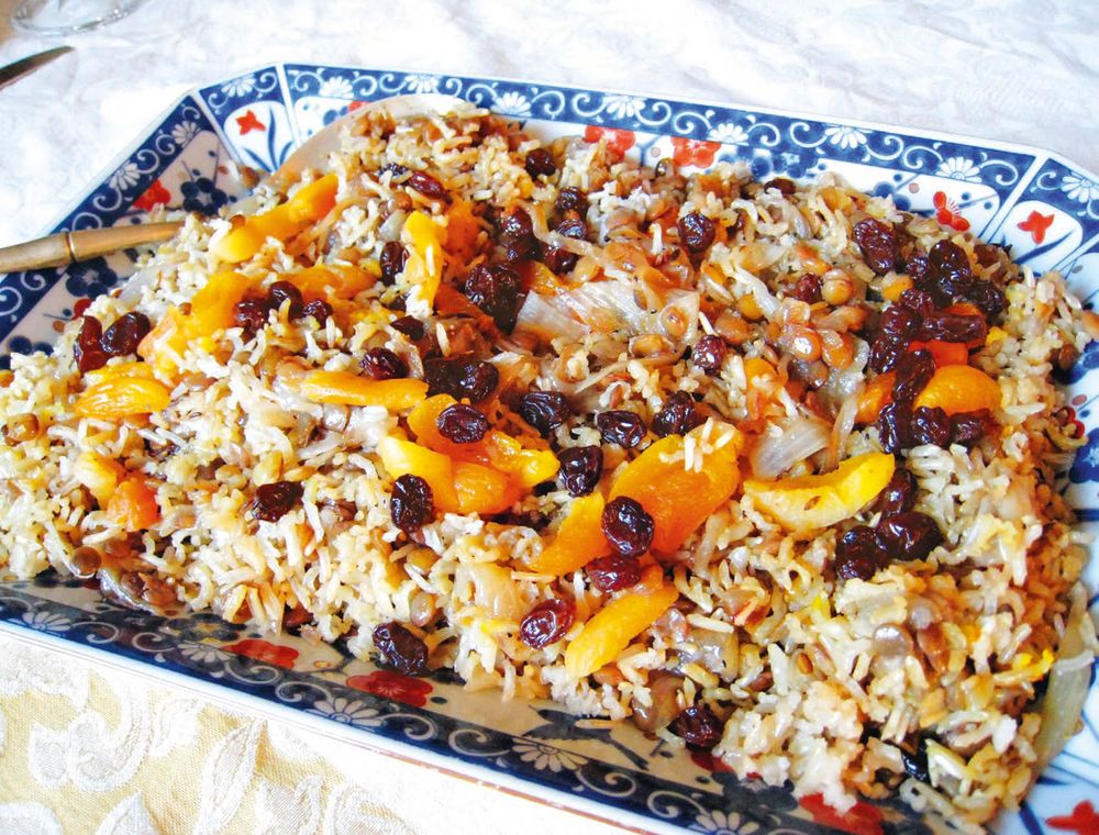 Persian Lentil Rice from Silk Road Vegetarian: Vegan, Vegetarian and ...
