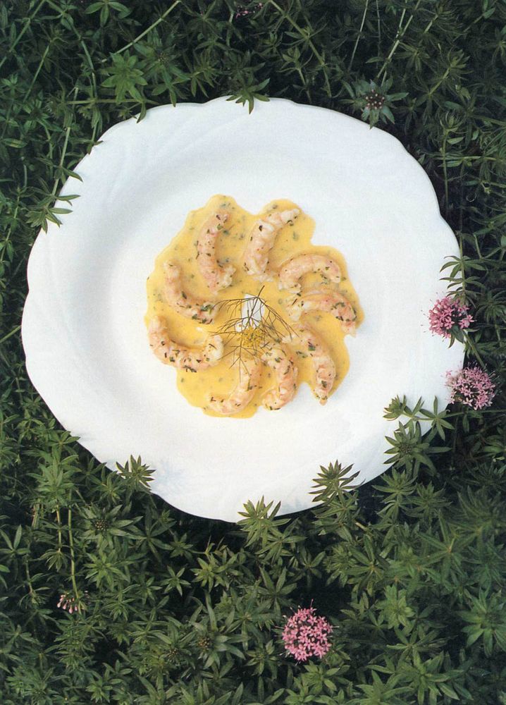 Buttered Prawns with Bretonne Sauce from Simply Delicious 2 by Darina Allen