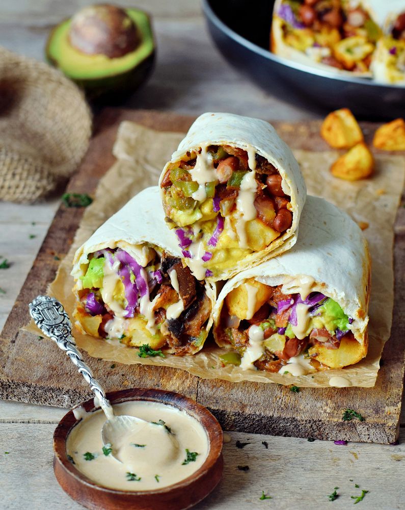 Breakfast Burritos from Simple and Delicious Vegan by Michaela Vais