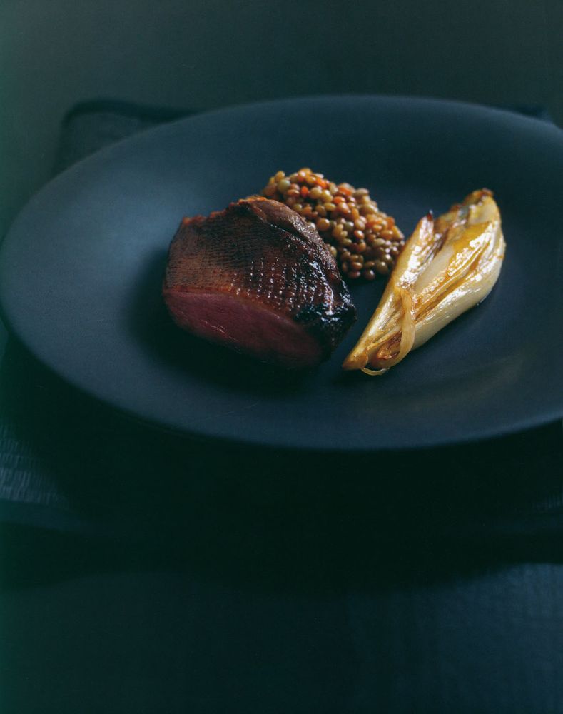 Duck breast with caramelised chicory and lentils from Simple to ...