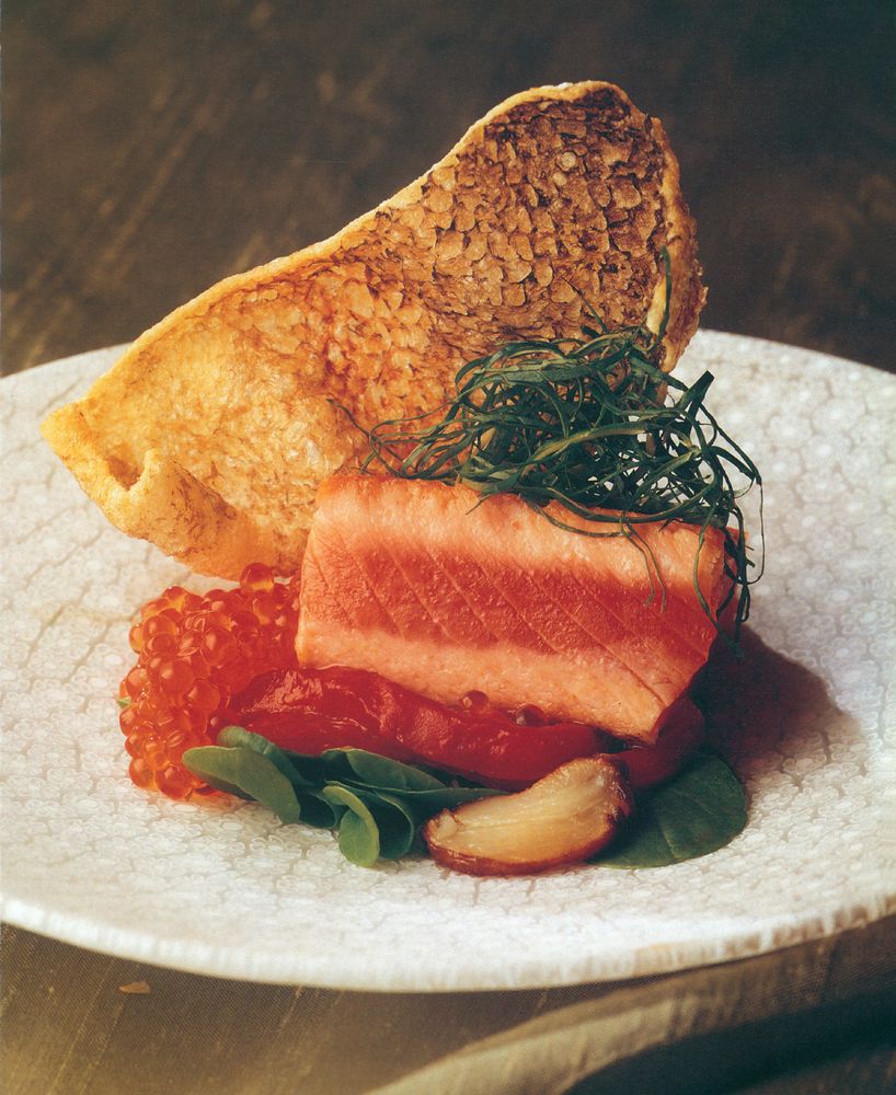 Grilled Tasmanian ocean trout with roasted chilli, shallot and mint ...