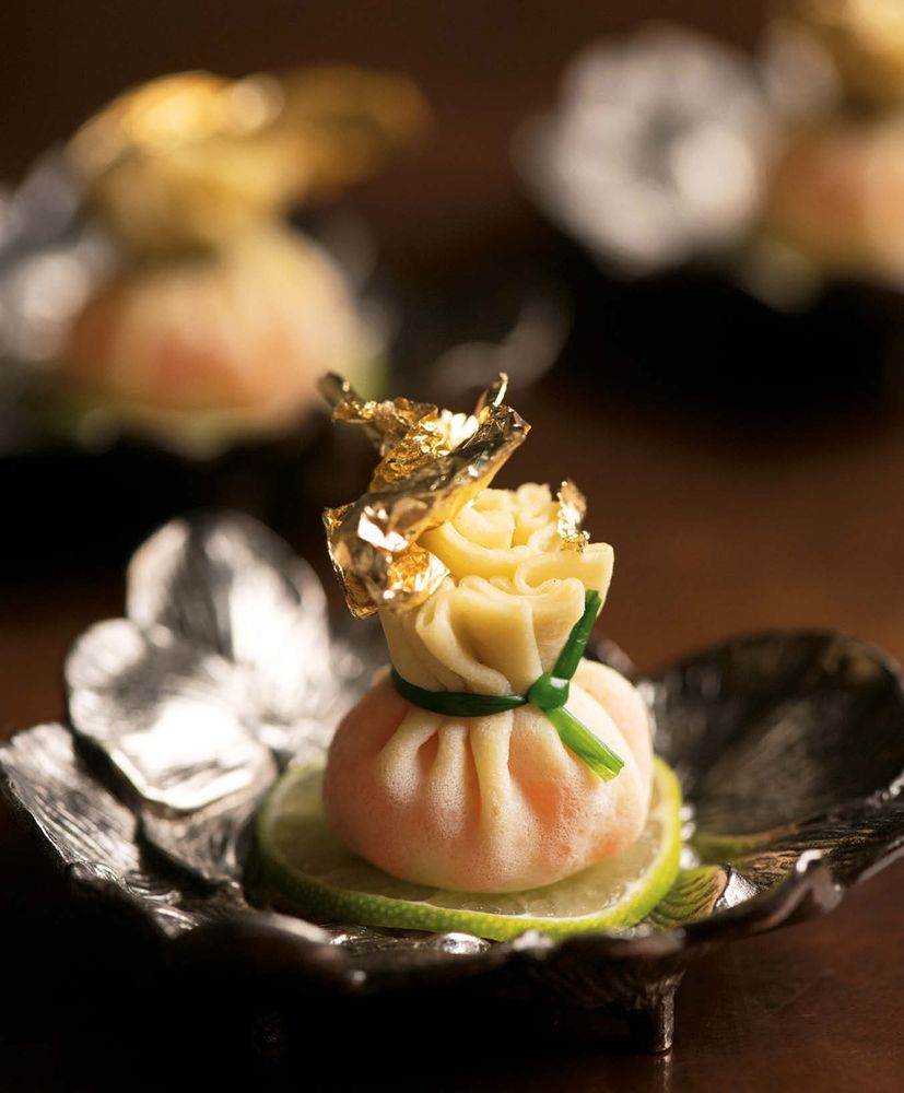 Salmon Roe Beggar’s Purses with Gold Leaf from Gabriel Kreuther: The ...