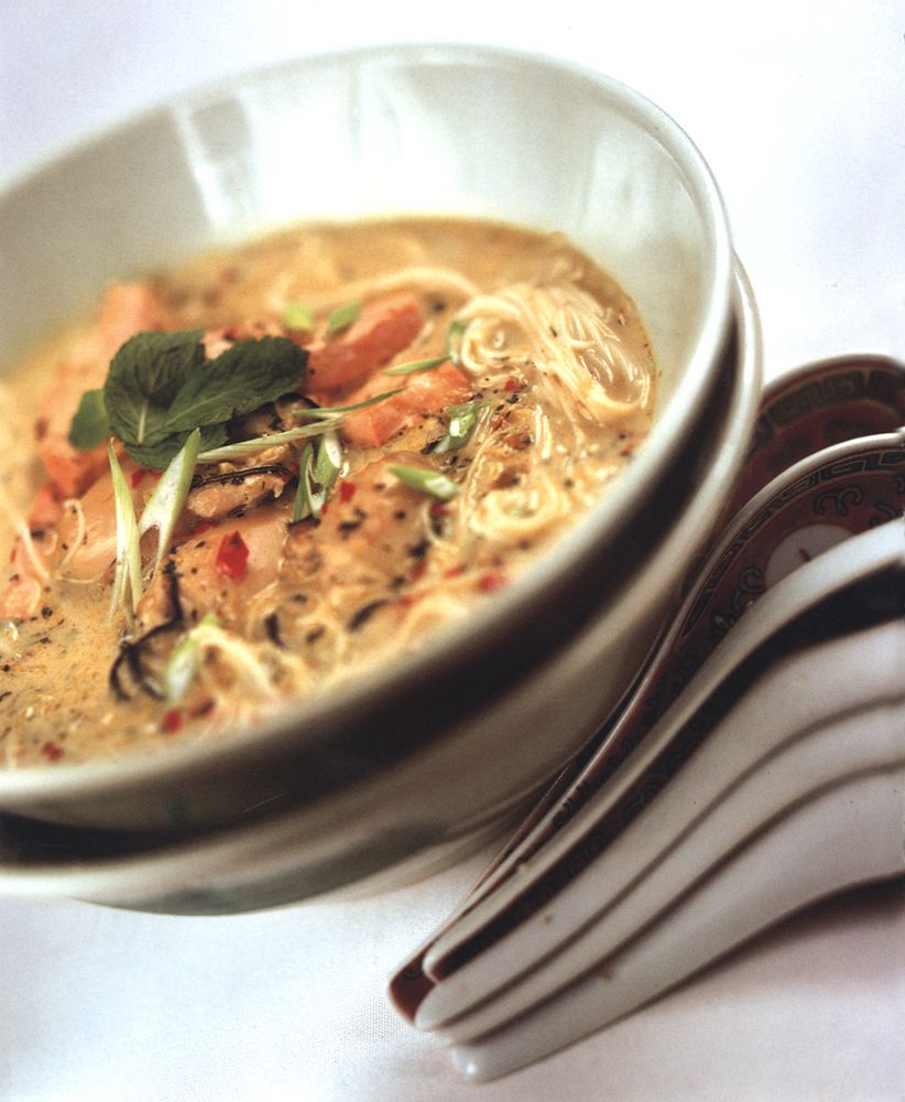 Coconut, Oyster & Salmon Laksa from The Sugar Club Cookbook by Peter Gordon