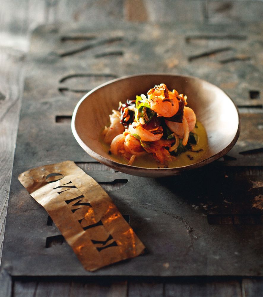 Prawn Ceviche with Fennel, Black Fungus, Kim Chi & Tiger’s Milk from ...