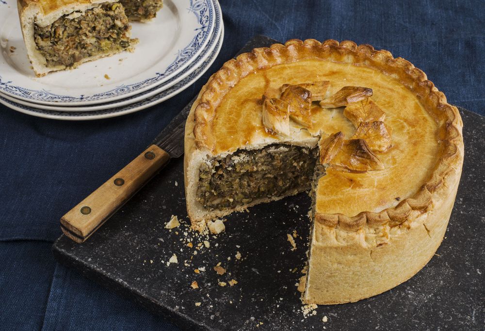 Hand-raised mushroom pie from The Part-Time Vegetarian: Flexible ...