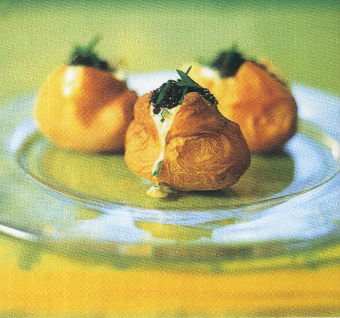 Mini Jacket Potatoes with Soured Cream and Caviar from A Passion for ...