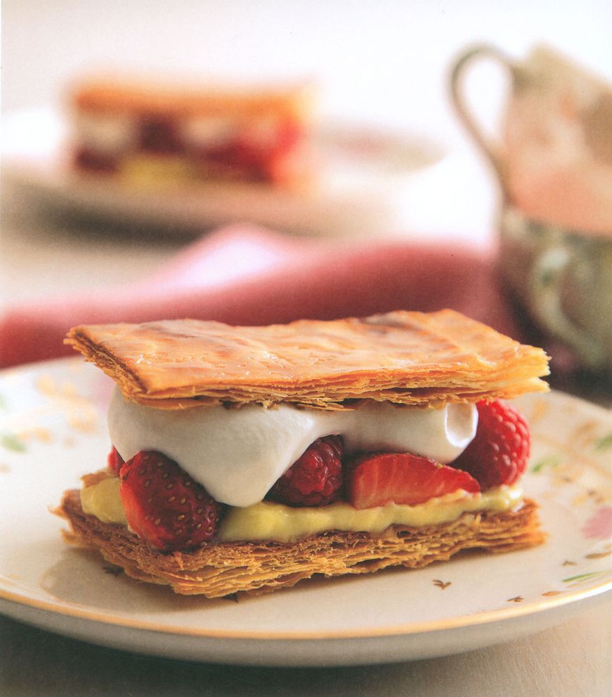 Strawberry Raspberry Mille-Feuilles from Pastry Perfection by Nick Malgieri