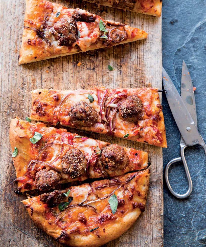 Meatball Pizza from Williams Sonoma Pizza by Williams Sonoma