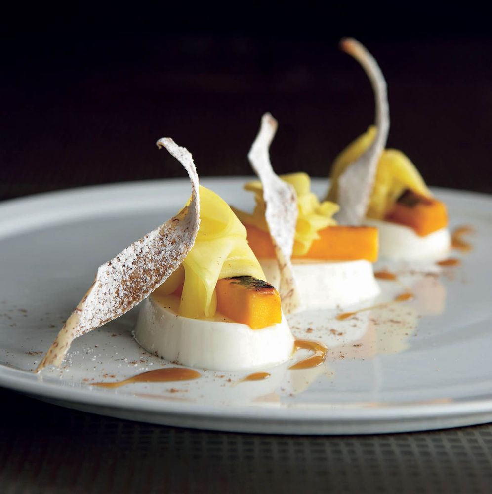 Coconut Panna Cotta with Seared Mango and Palm Sugar Caramel – Tamarind ...