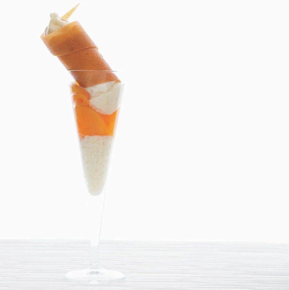 Poached Ginger Peaches – Rice Pudding Foam from Pier: A Unique ...