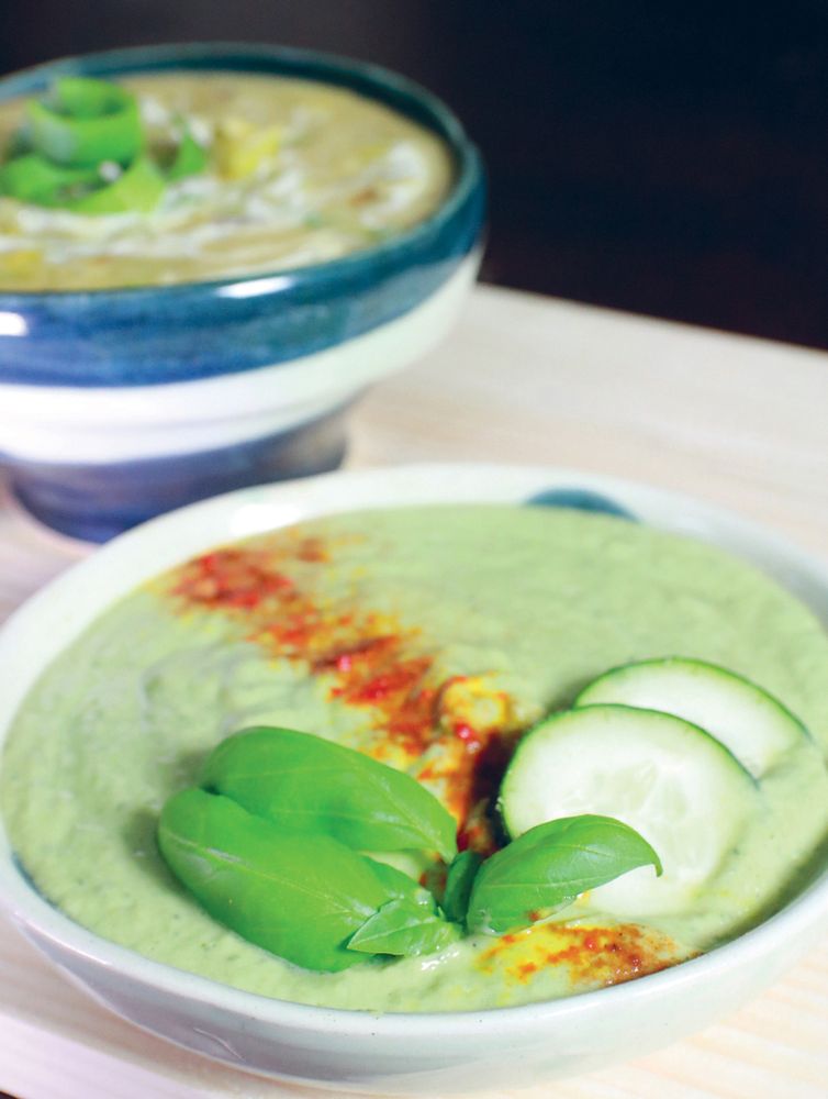 Potato and Leek Sous Vide Soup from Plant-Based Gourmet by Suzannah Gerber