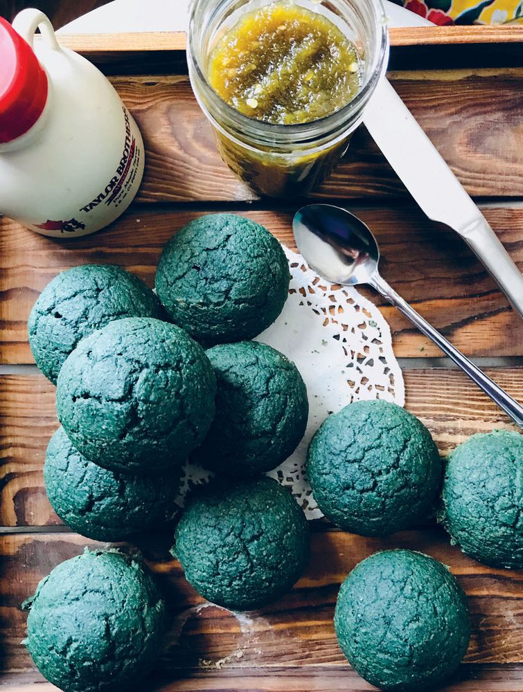 Blue Cornbread from Plant-Based Gourmet by Suzannah Gerber