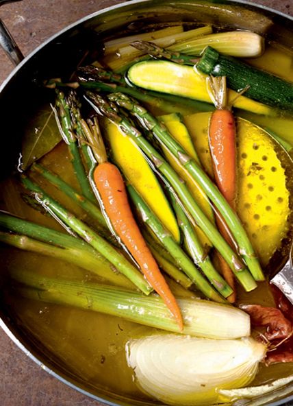 Poached baby vegetables with caper mayonnaise from Plenty by Yotam ...