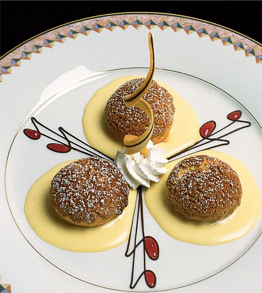 Cookie-Crusted Profiteroles with Nougat Sauce from The Professional ...