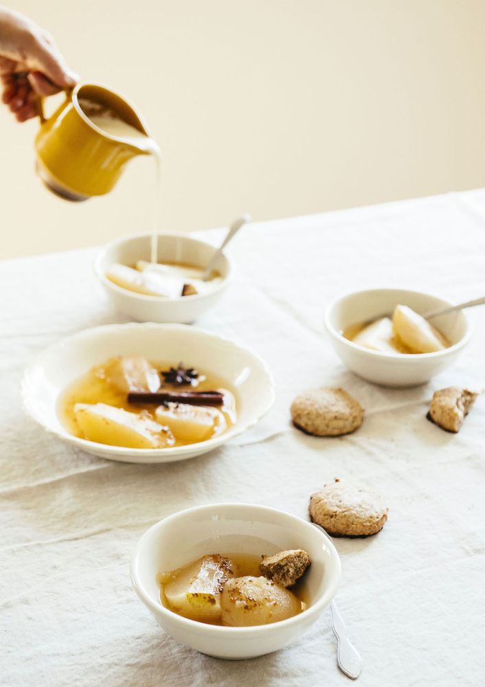 Chilled Poached Apples + Almond Cookies from Pulp: A Practical Guide to ...