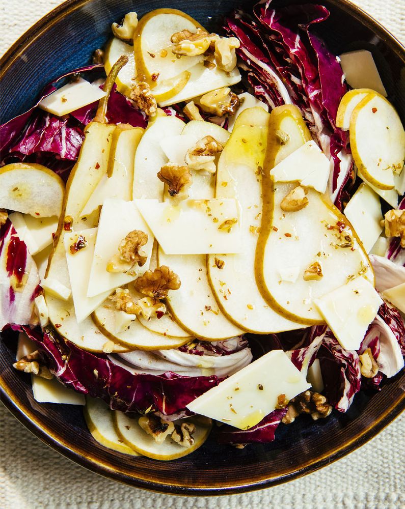 Chicory Salad w/Shaved Pears, Walnuts + Pecorino from Pulp: A Practical ...