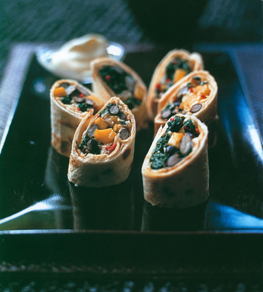 Mini tortilla wraps from Pure Vegetarian by Paul Gayler