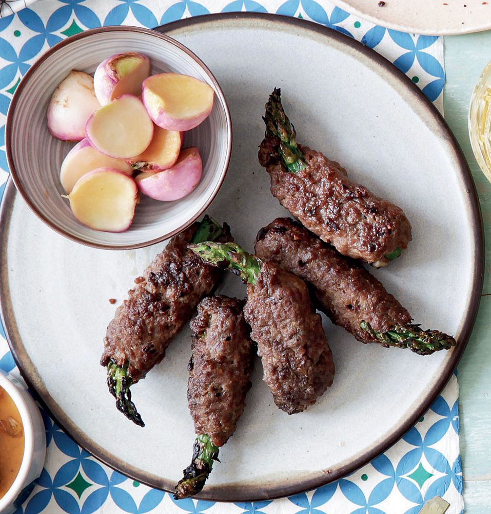 Asparagus Wrapped in Beef Tskune from Robata: Japanese Home Grilling by ...