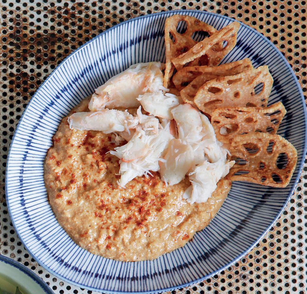 Lotus Crisp with Fresh Crab Taramasalata from Robata: Japanese Home ...