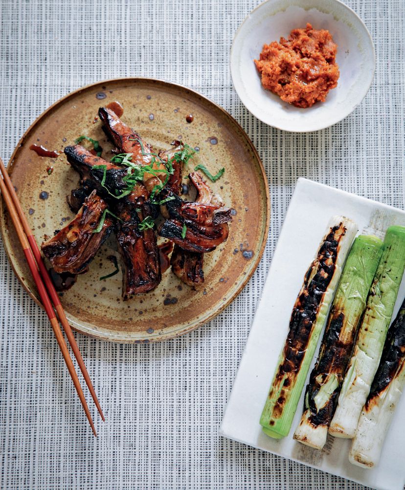 Lamb Ribs with Shiso from Robata: Japanese Home Grilling by Silla Bjerrum