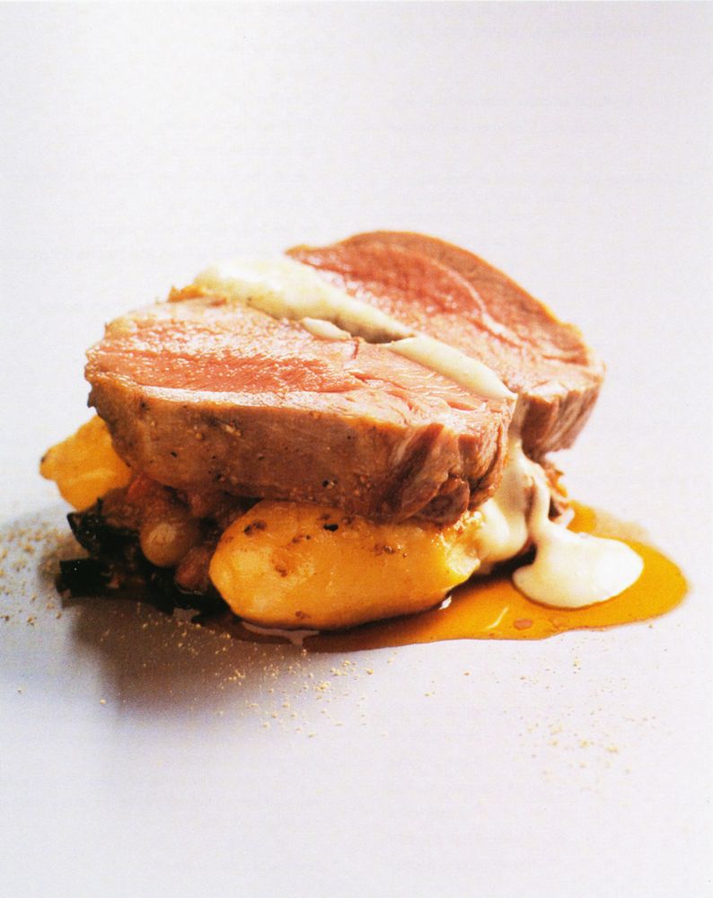 Roast Illabo Lamb with Tomato, Olives and Aïoli from Rockpool by Neil Perry