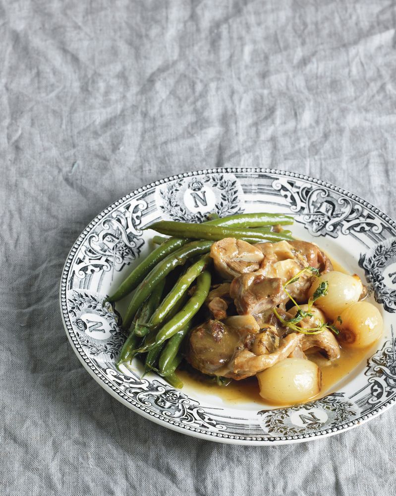 Lamb Knuckles With Braised Green Beans from Reuben at Home by Reuben Riffel