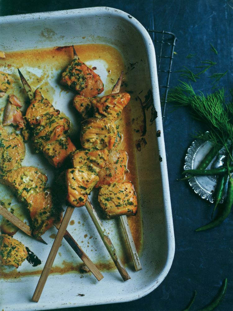 Marinated smoked salmon with yogurt, herbs and spices from Reza's ...