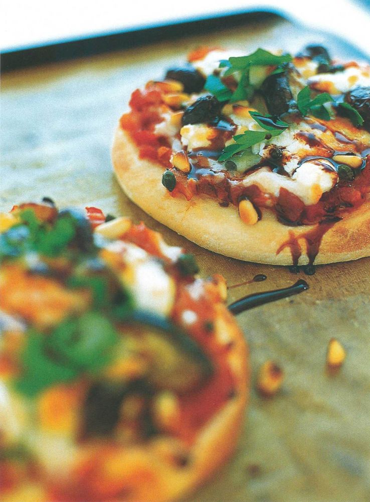 Aubergine, Chocolate and Goats’ Cheese Pizzette from Real Chocolate ...