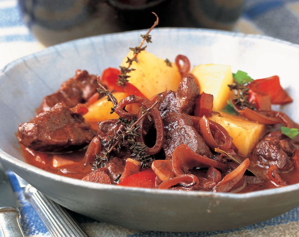 Lamb with Red Peppers and Rioja from Recipes from My Spanish ...