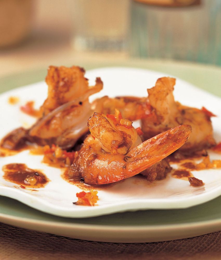 Butterflied Prawns in Chocolate Sauce from Recipes from My Spanish ...